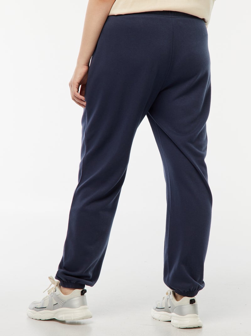 Jogging de sport en french terry - Bleu marine - Grandes tailles ...