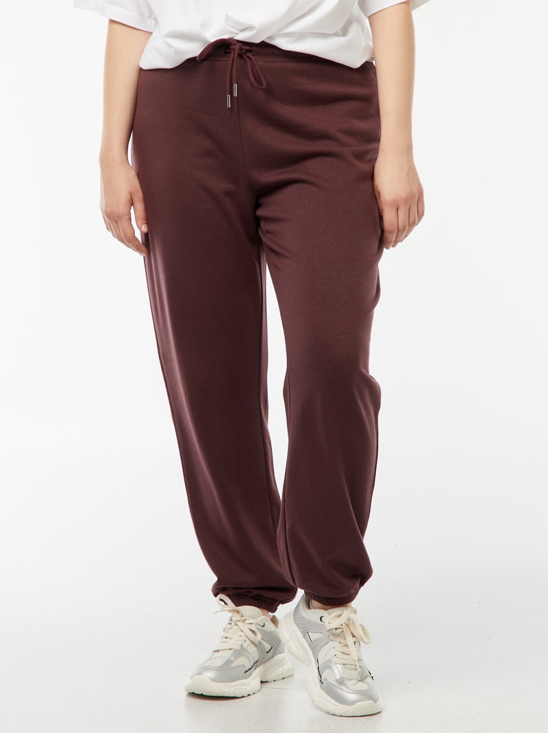 Jogging de sport en french terry - Prune - Grandes tailles - Femme - 12 ...