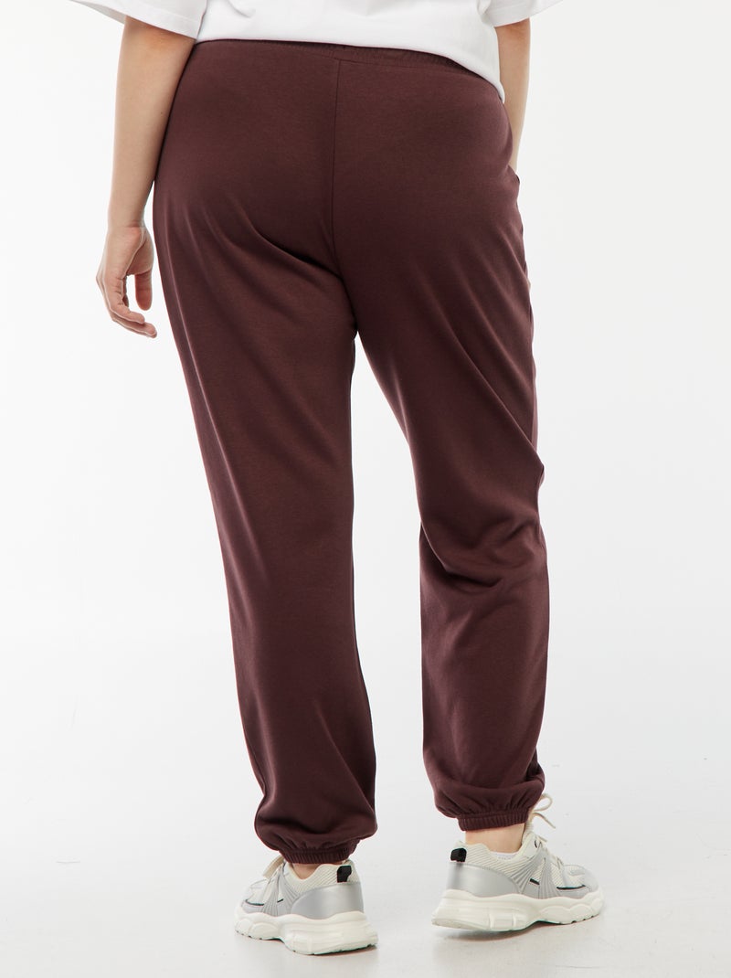 Jogging de sport en french terry - Prune - Grandes tailles - Femme - 12 ...