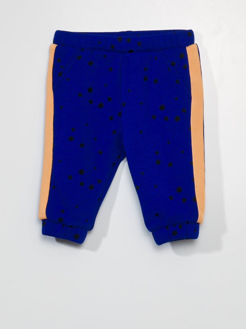 Jogging en molleton imprimé - BLEU TACHE - Kiabi - 10.00€