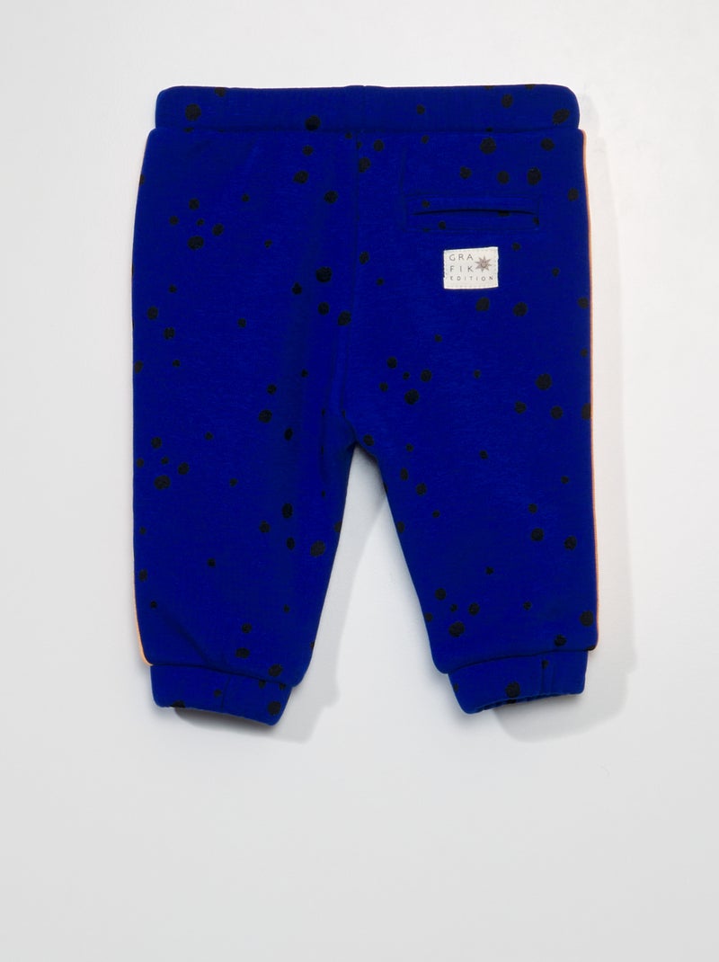 Jogging en molleton imprimé - BLEU TACHE - Kiabi - 10.00€