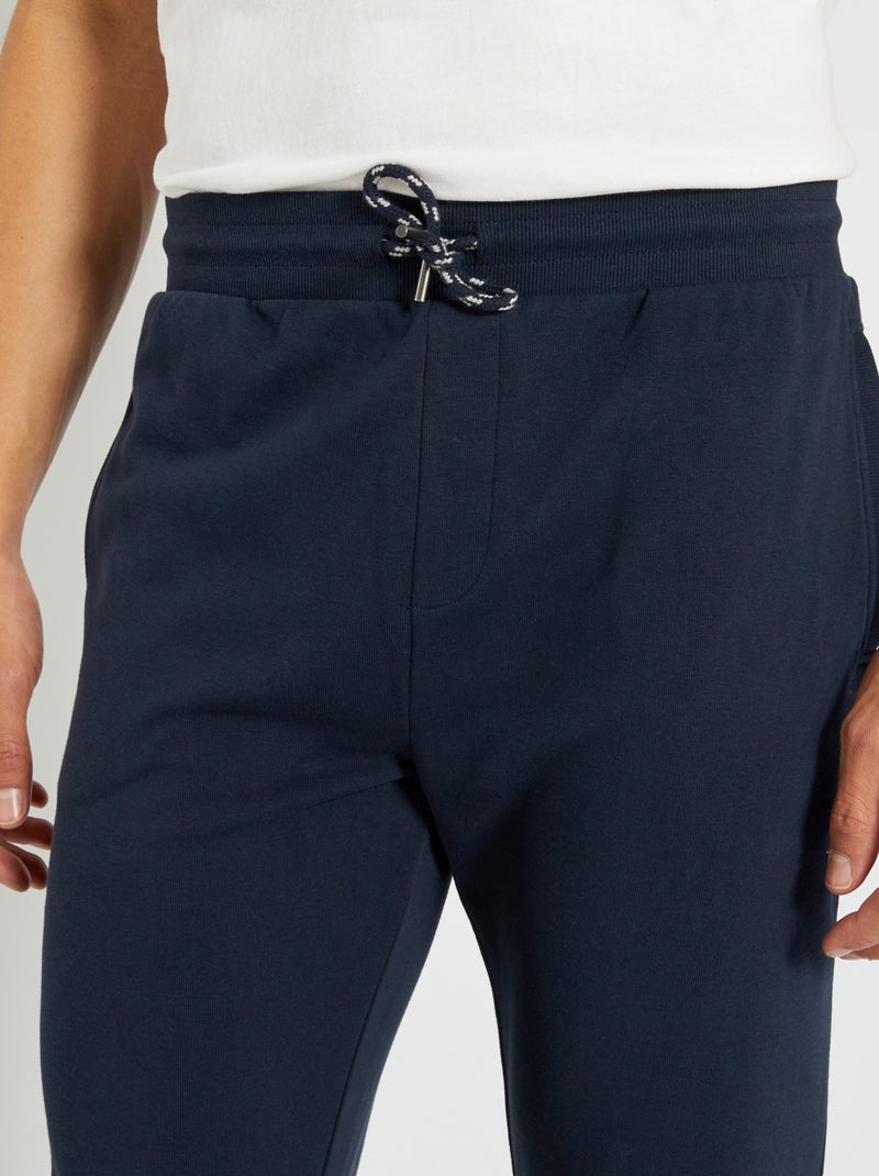 Jogging en molleton uni - Bleu marine - Kiabi - 15.00€