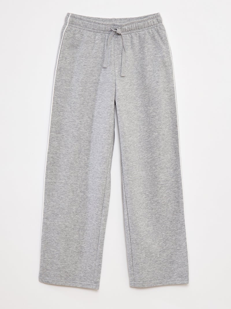 Jogging large avec liseré contrastant - Gris - Garçon - 4.00€ - Kiabi