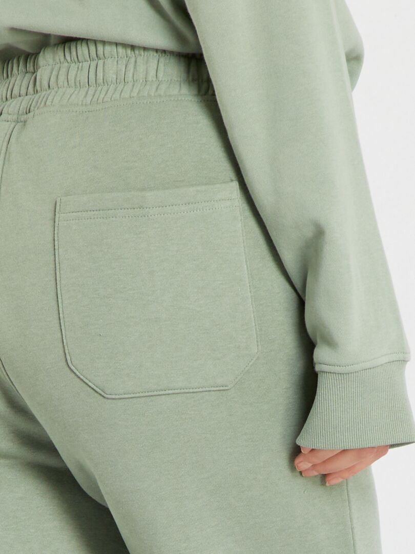 Jogging uni en molleton - Vert - Kiabi - 4.50€