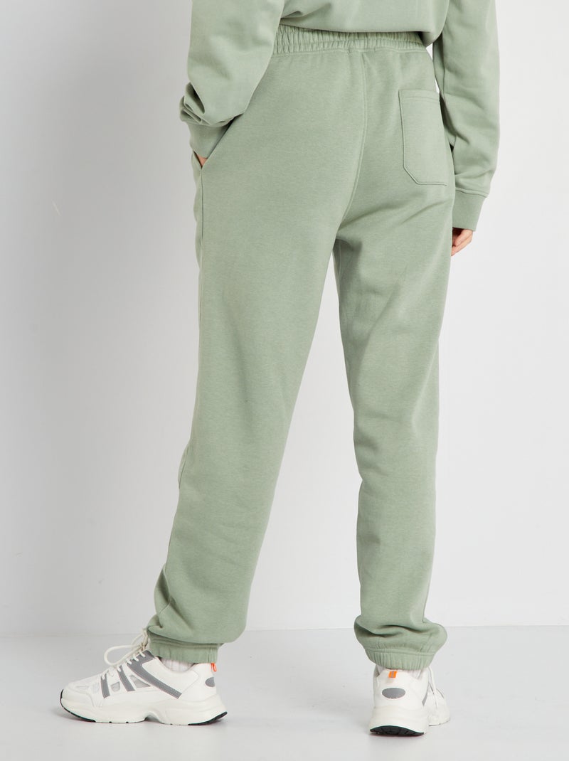 Jogging uni en molleton - Vert - 4.50€ - Kiabi