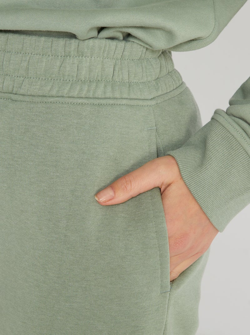 Jogging uni en molleton - Vert - 4.50€ - Kiabi