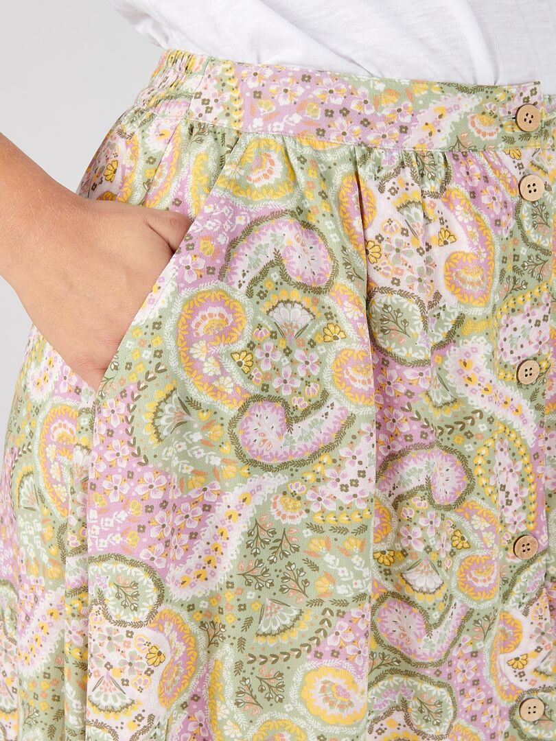 Jupe boutonnée fibres viscose Lenzing(TM) EcoVero(TM) - Damart - Vert - Kiabi - 49.99€