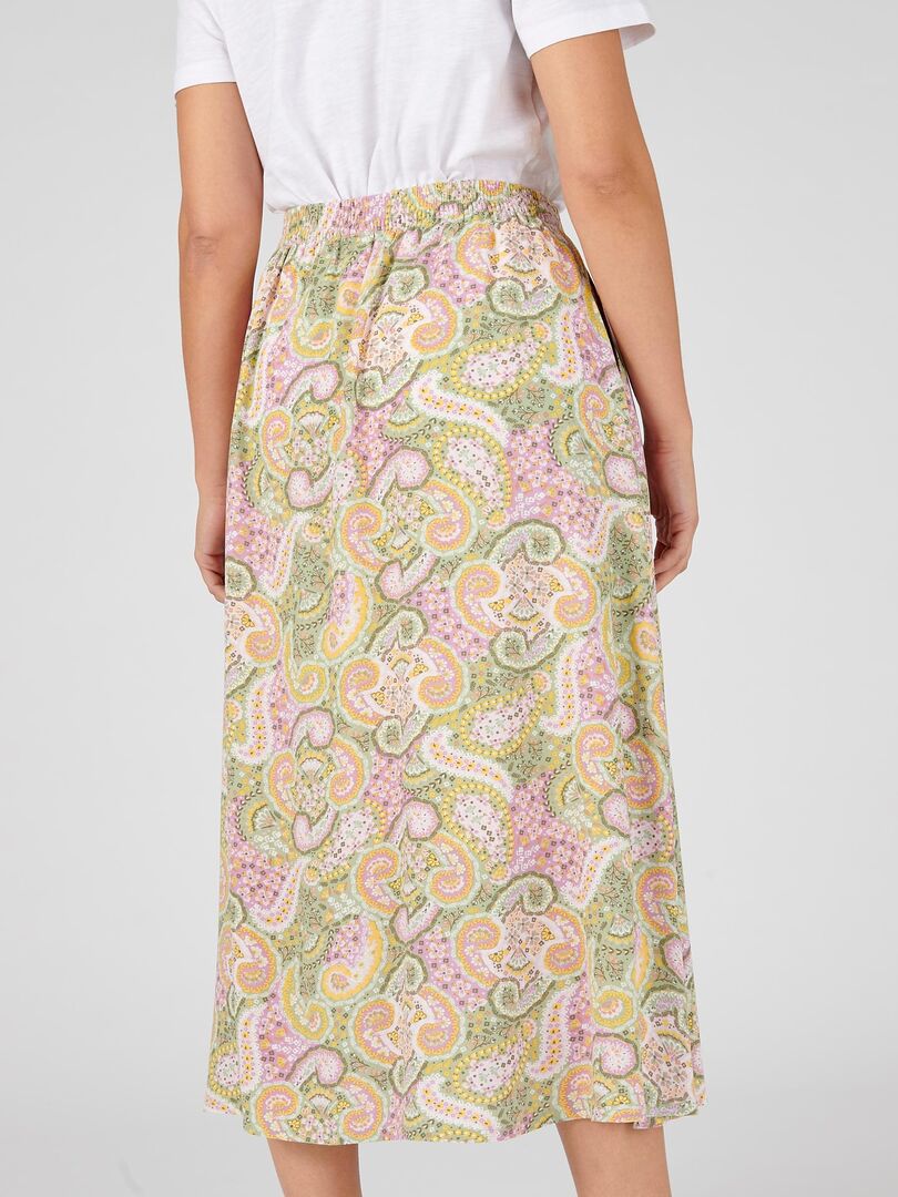 Jupe boutonnée fibres viscose Lenzing(TM) EcoVero(TM) - Damart - Vert - Kiabi - 49.99€