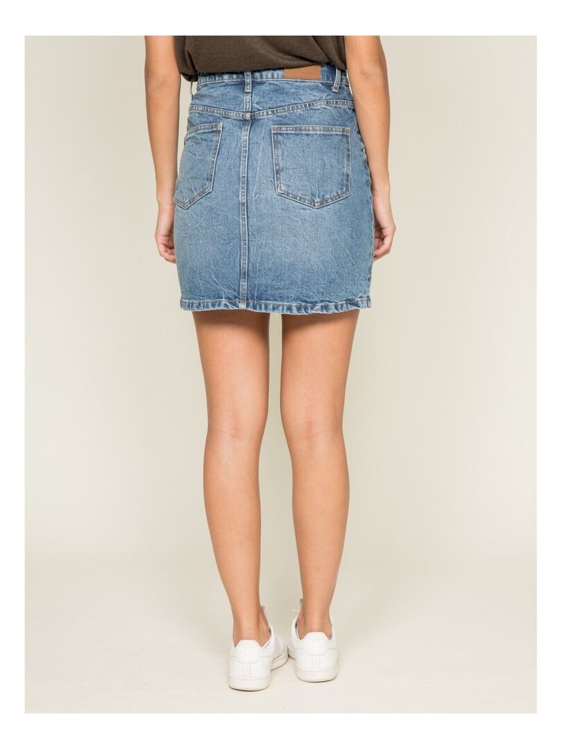 Jupe courte jean XALINE - Bleu - Kiabi - nu€