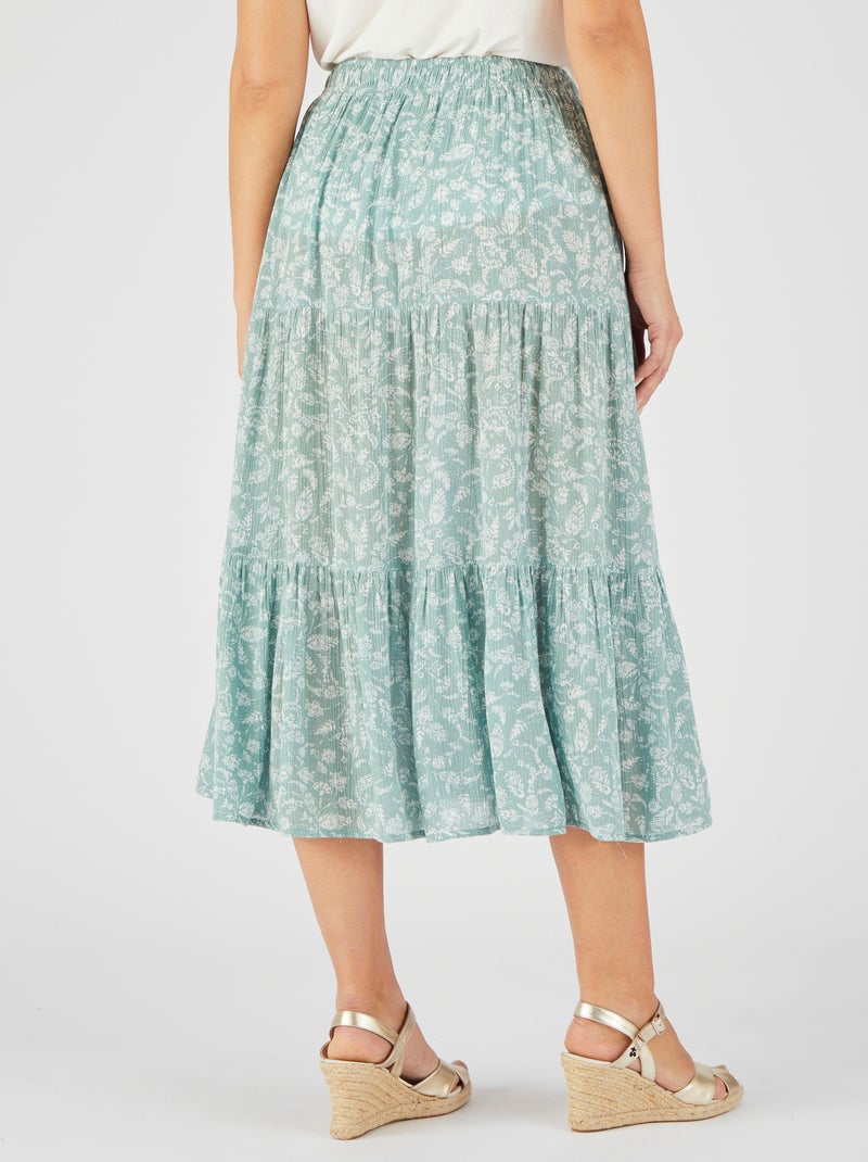 Jupe crépon fibres pure viscose Lenzing(TM) EcoVero(TM) - Damart - Vert - Kiabi - 39.99€