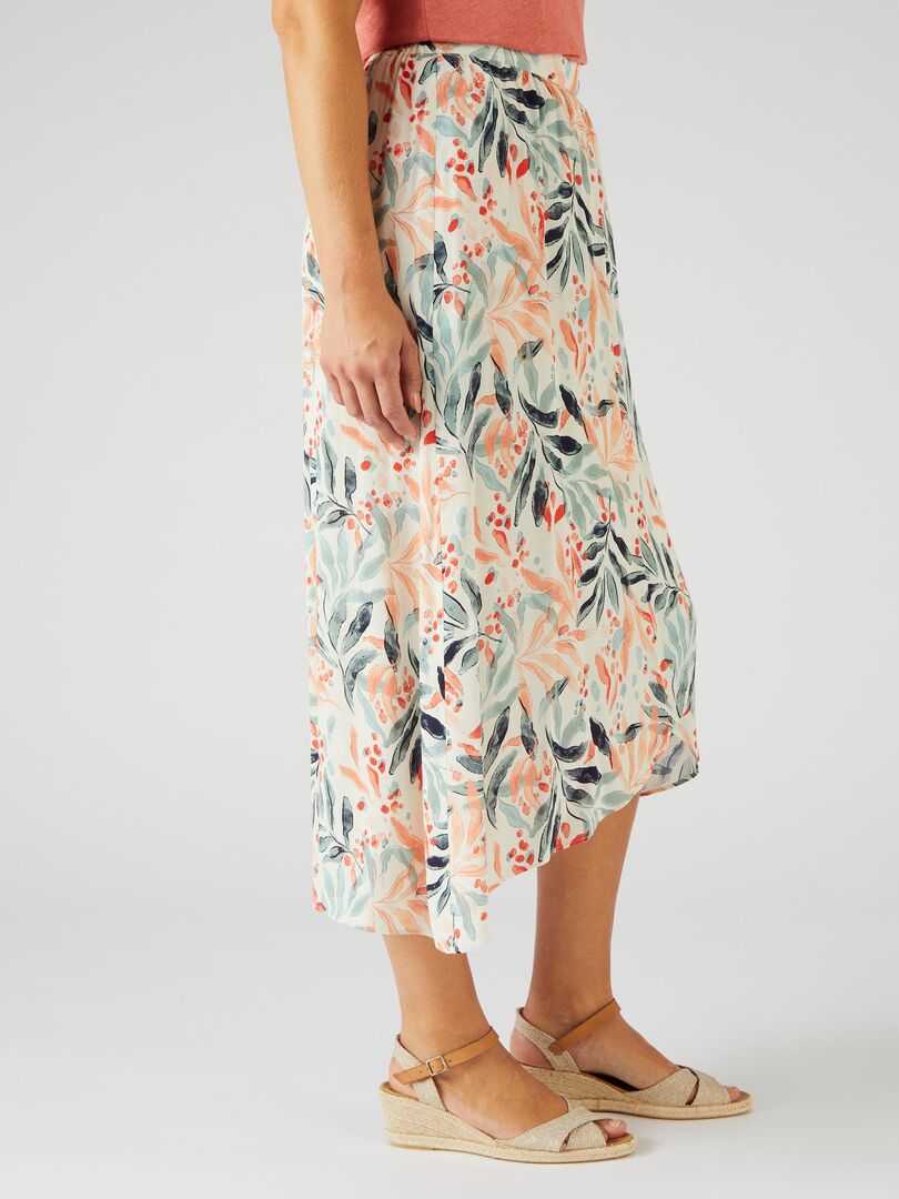 Jupe effet porte-feuille fibres Lenzing(TM) EcoVero(TM) - Damart - Rose - Kiabi - 49.99€