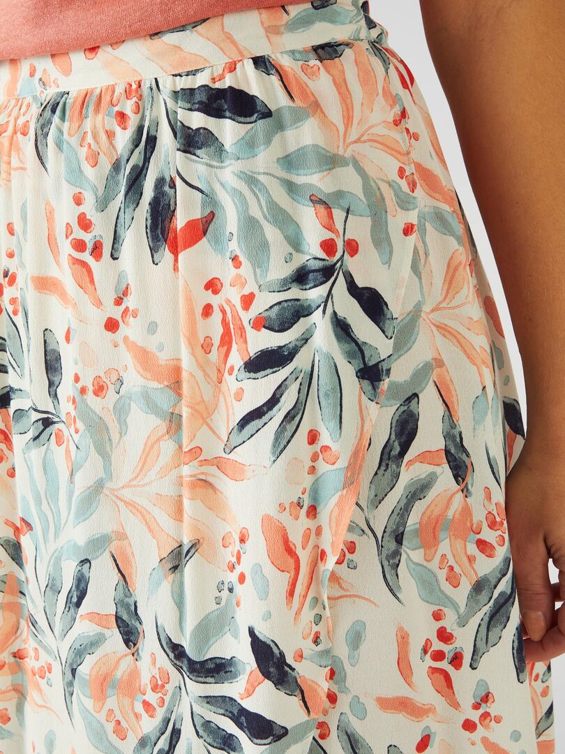 Jupe effet porte-feuille fibres Lenzing(TM) EcoVero(TM) - Damart - Rose - Kiabi - 49.99€