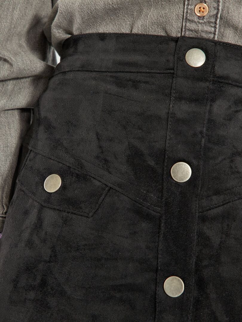 Jupe en daim - noir - Kiabi - 12.00€