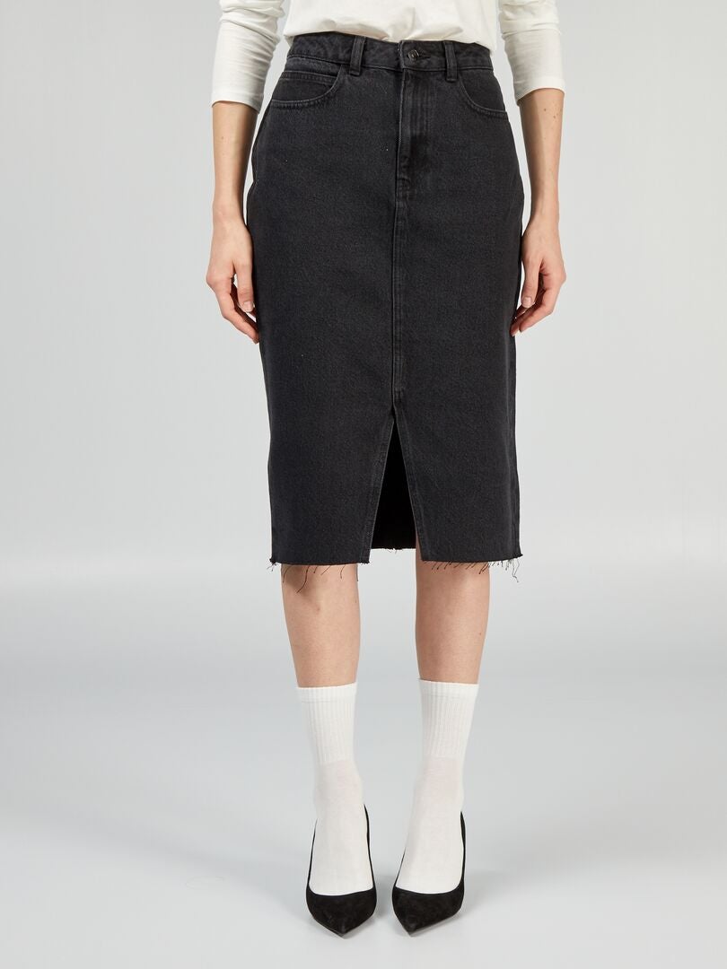 Jupe En Denim Noir Kiabi 22 00€