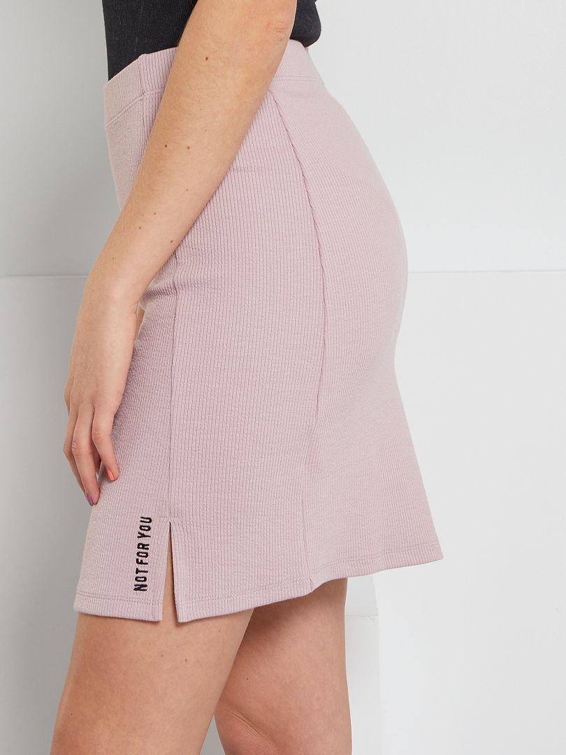 Jupe en maille - violet - Kiabi - 8.00€