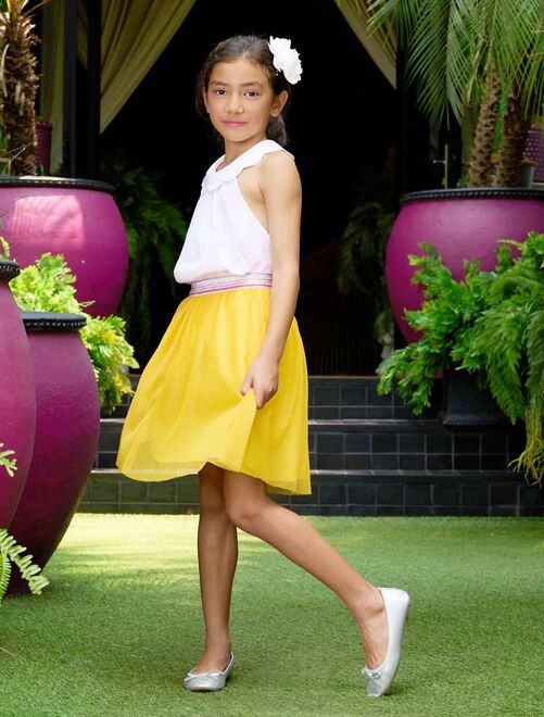 Jupe jaune fille
