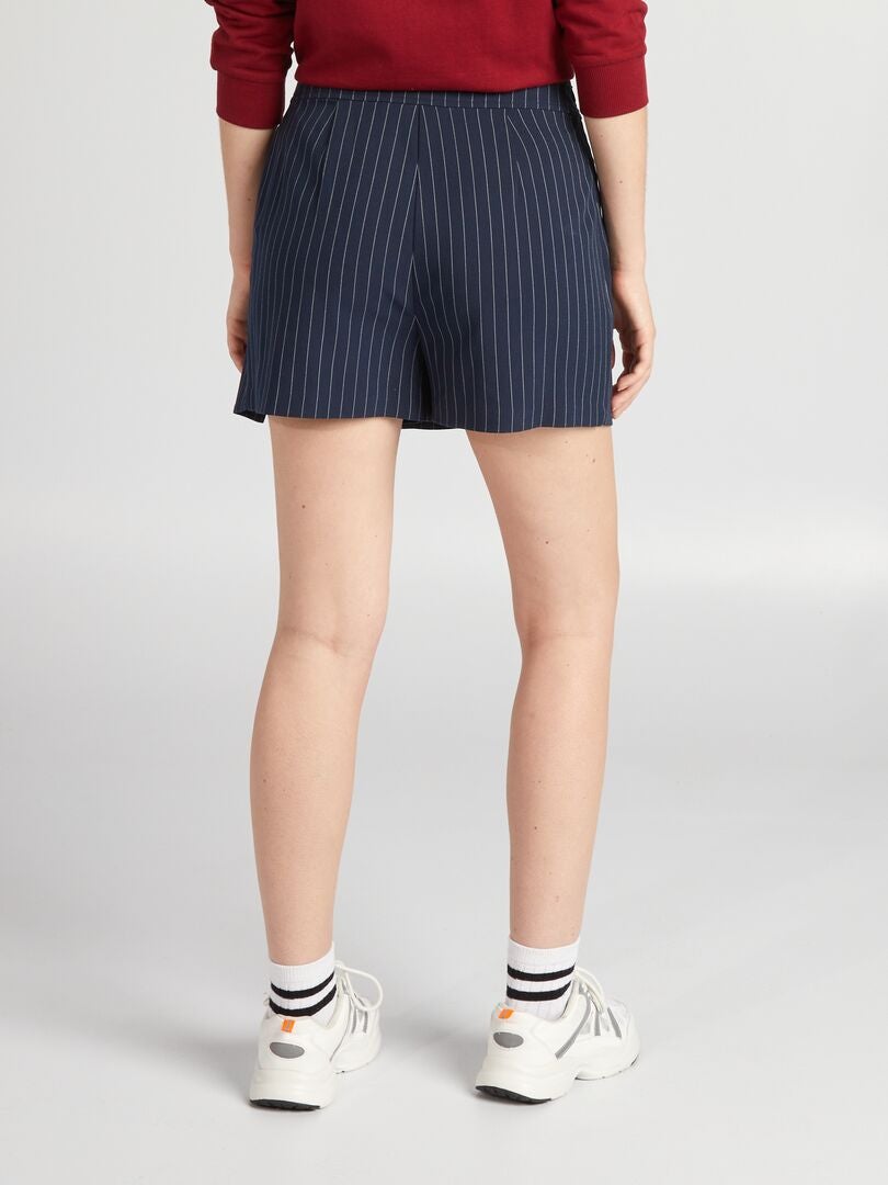 Jupe short à rayures - Bleu foncé - Kiabi - 15.00€