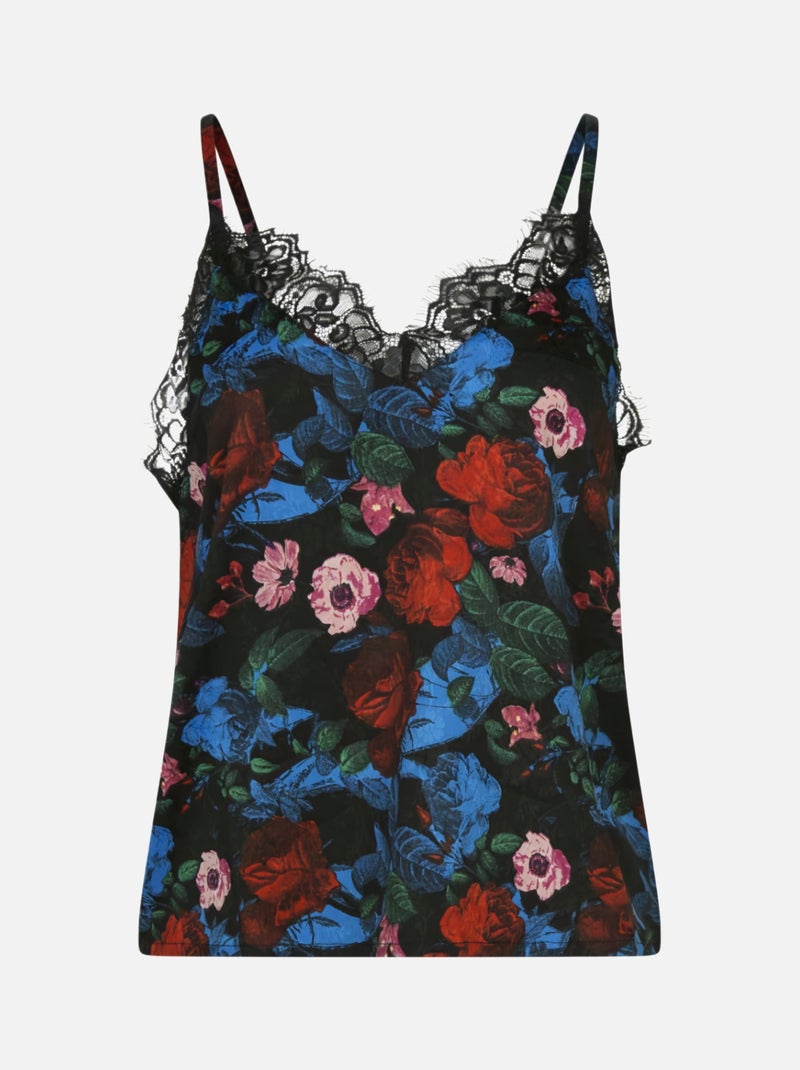 KAPORAL - Top fleuri col V - Multicolore - Kiabi - nu€