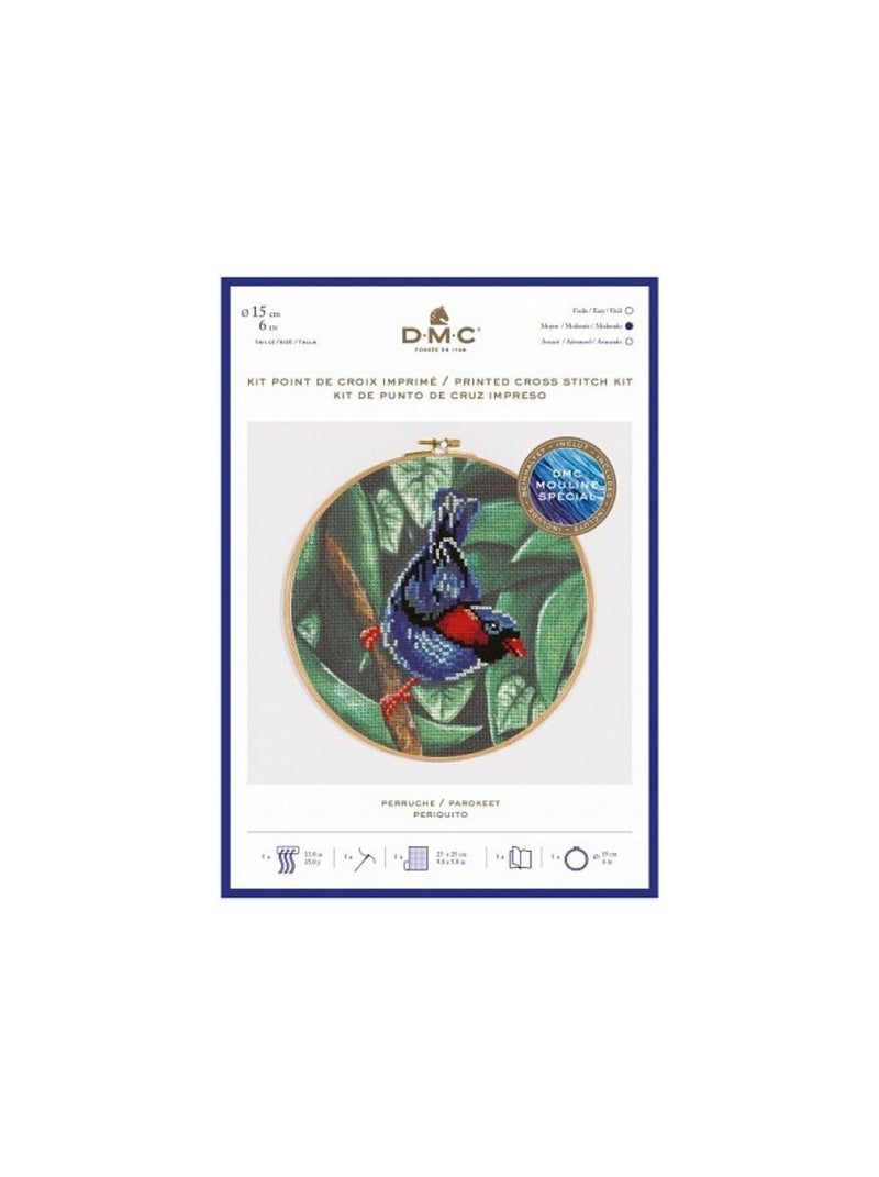 Kit Point De Croix Motif Perruche - N/A - Kiabi - nu€