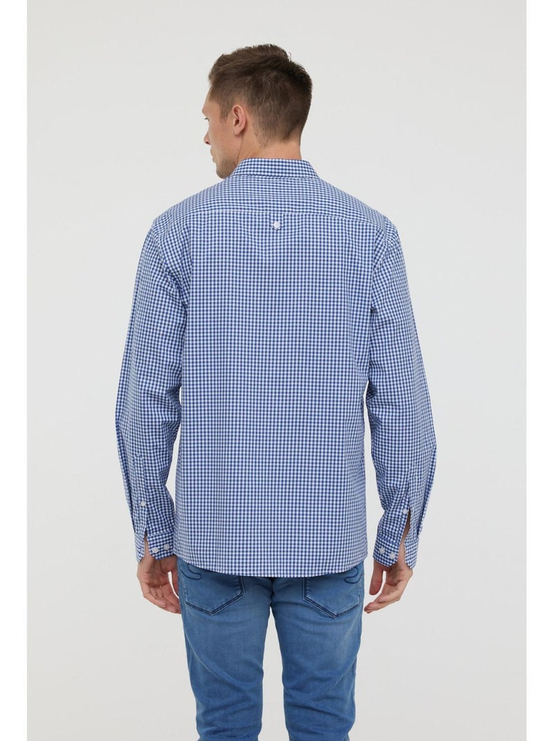 Lee Cooper - Chemise manches longues coton regular DOMINICO - Bleu ...