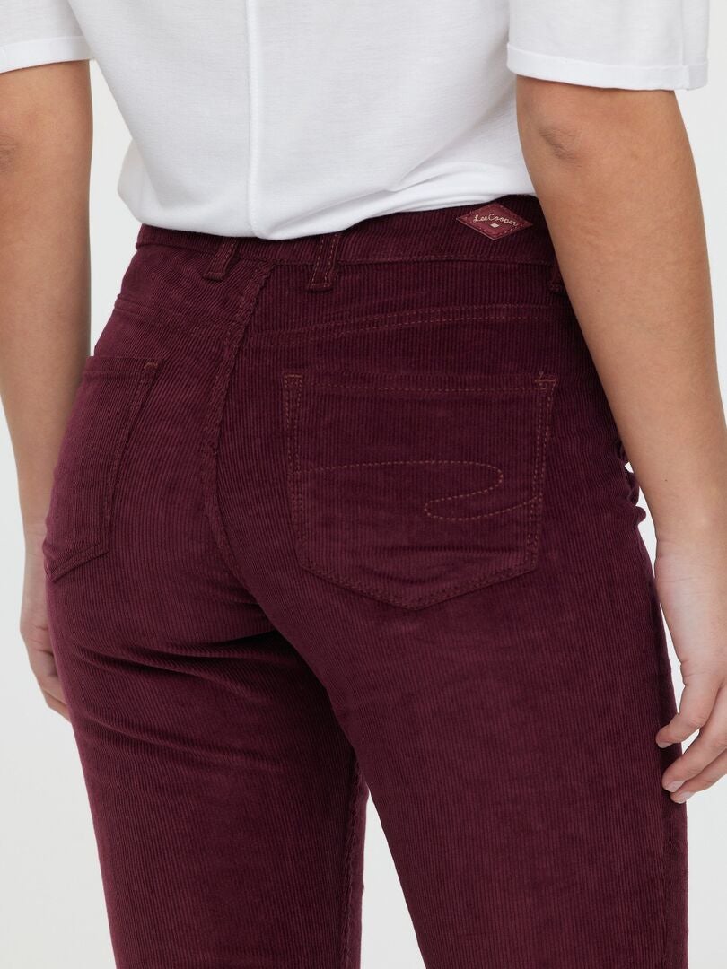 Lee Cooper - Pantalon femme coton LC135 - Rouge - Kiabi - 47.50€