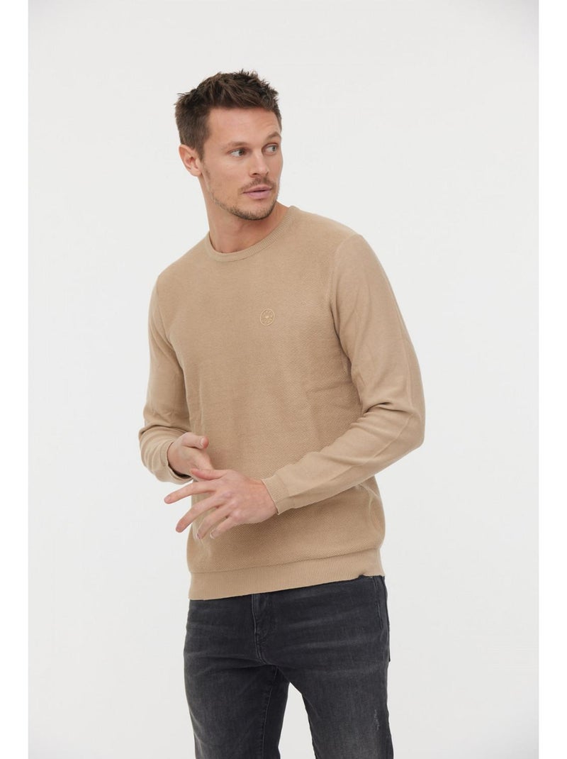 Lee Cooper - Pull coton regular CIRO - Beige argile - Homme - 0.00€ - Kiabi