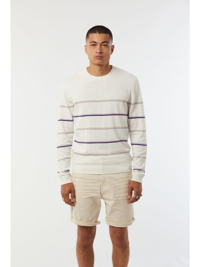 Lee Cooper - Pull manches longues coton regular COTO - Rose clair ...