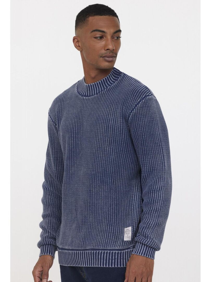 Lee Cooper - Pull manches longues coton regular CULIA - Bleu marine ...