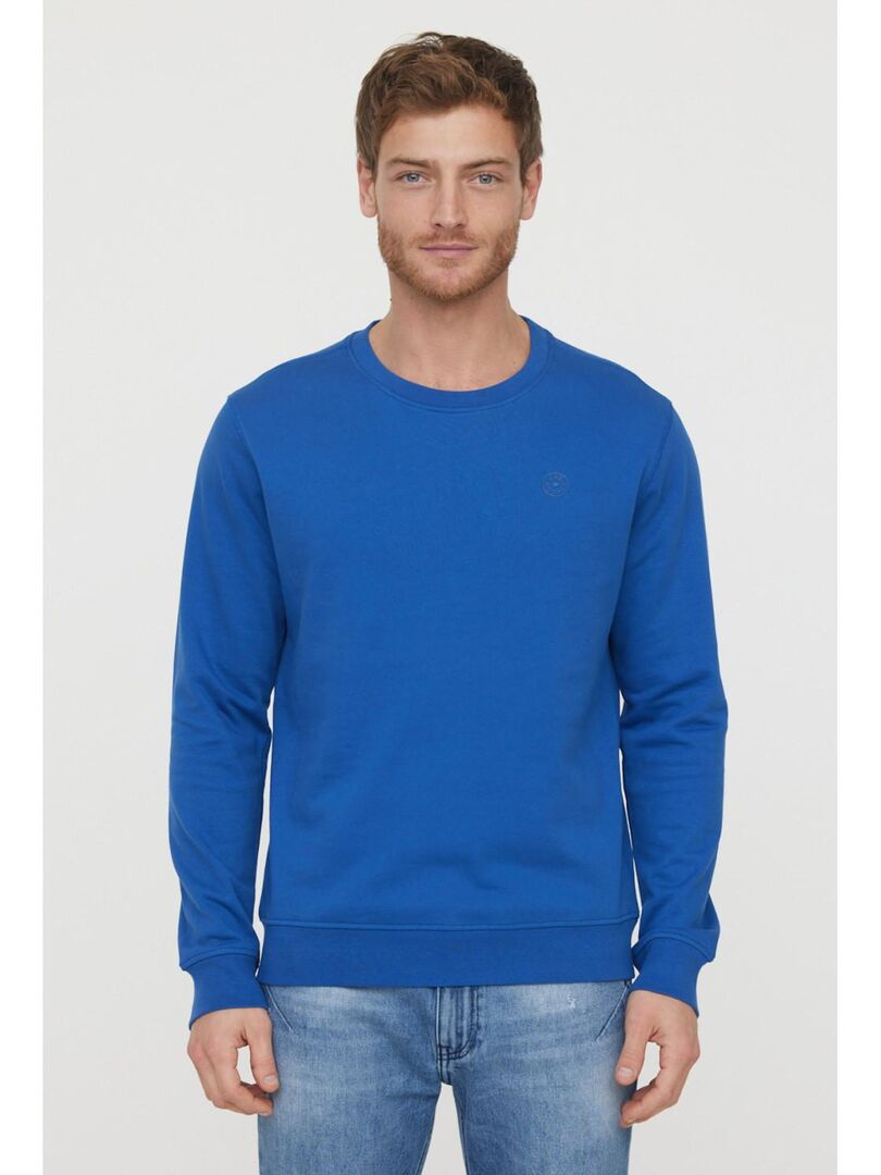 Lee Cooper - Sweatshirt manches longues coton regular EDIE - Bleu ...