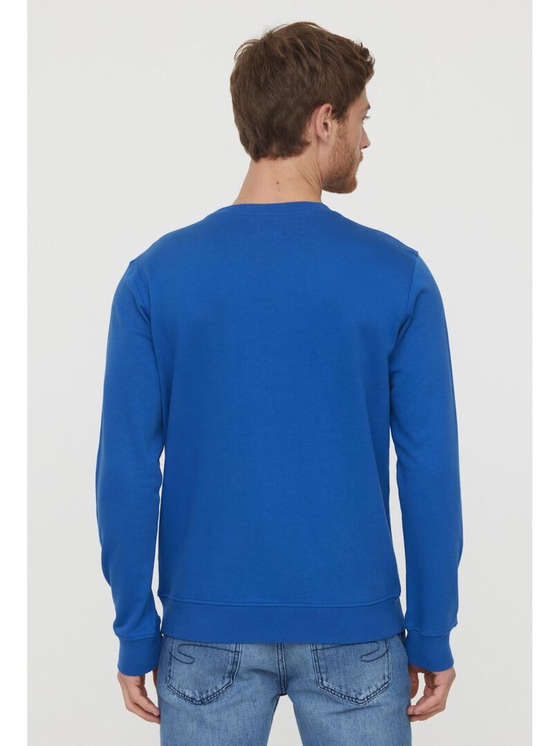 Lee Cooper - Sweatshirt manches longues coton regular EDIE - Bleu ...