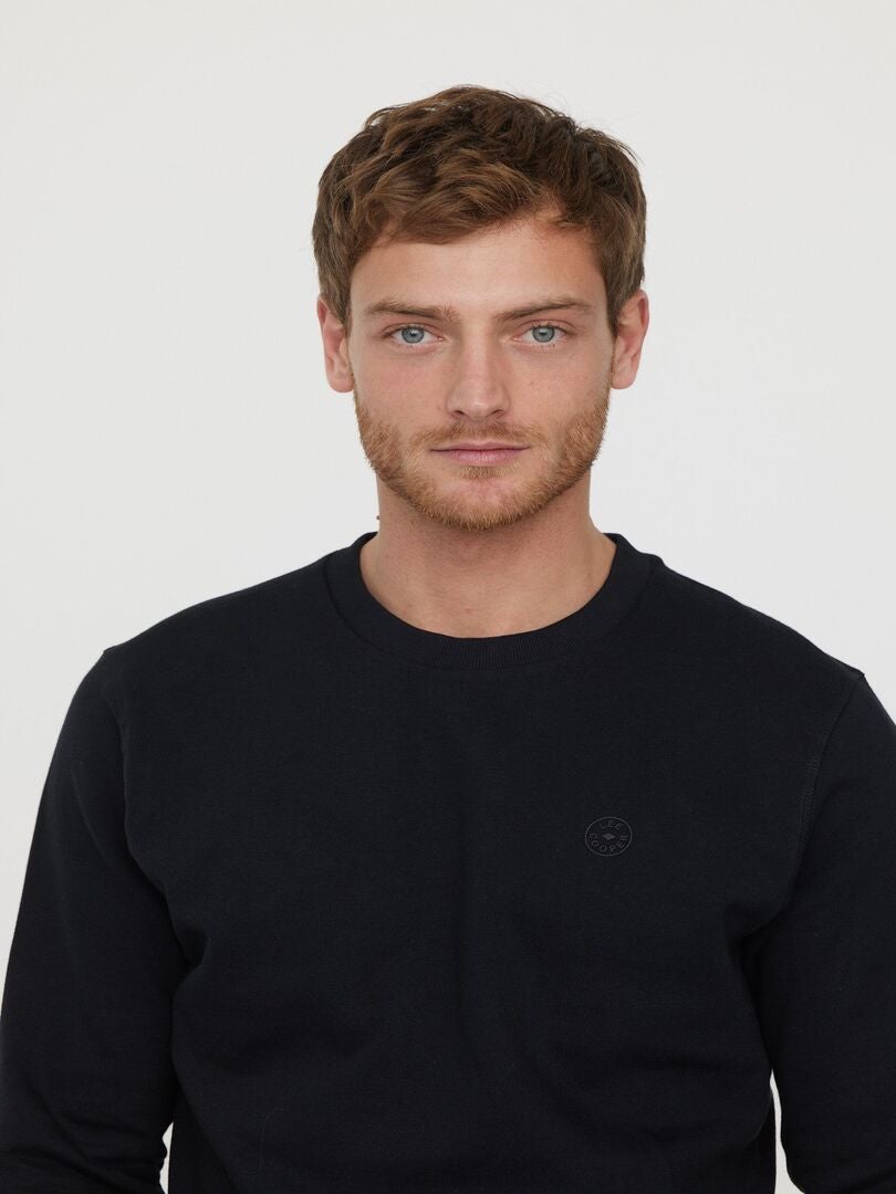 Lee Cooper - Sweatshirt manches longues coton regular EDIE - Noir ...