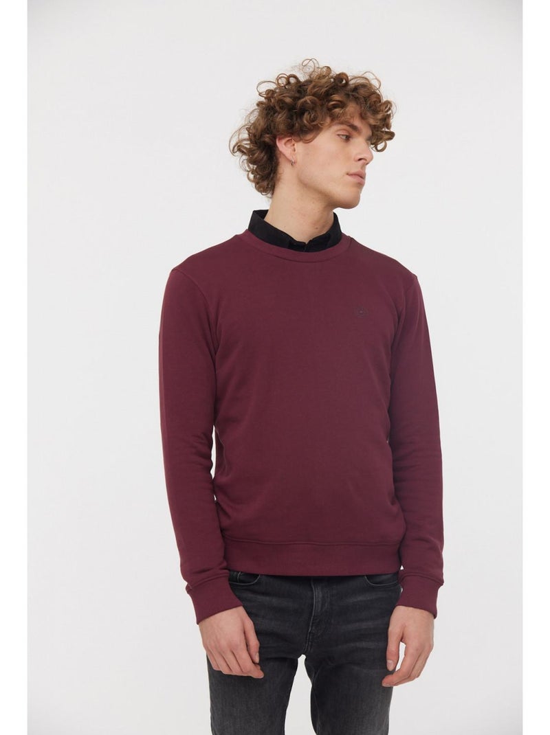Lee Cooper - Sweatshirt manches longues coton regular EDIE - Rouge ...