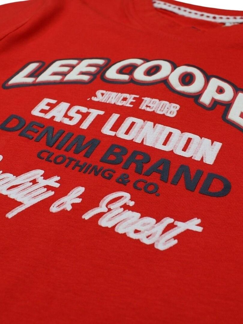 Lee Cooper - T-shirt imprimé logo en coton - Rouge - Kiabi - 9.52€
