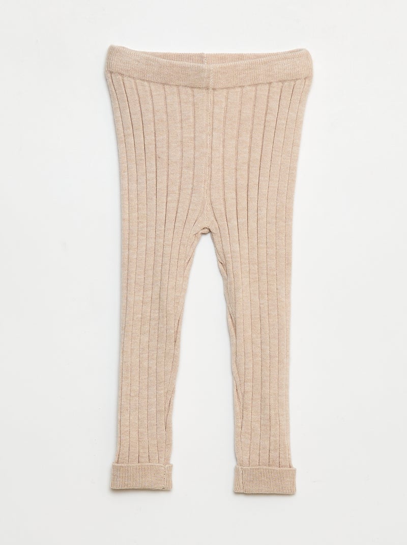 Legging côtelé - Beige - Bébé - 8.00€ - Kiabi