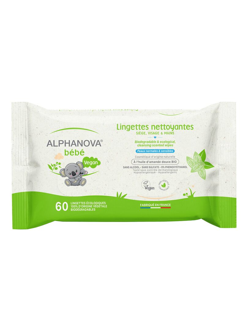 Lingettes bébé extra douce Naturelles - Multicolore - Kiabi - nu€