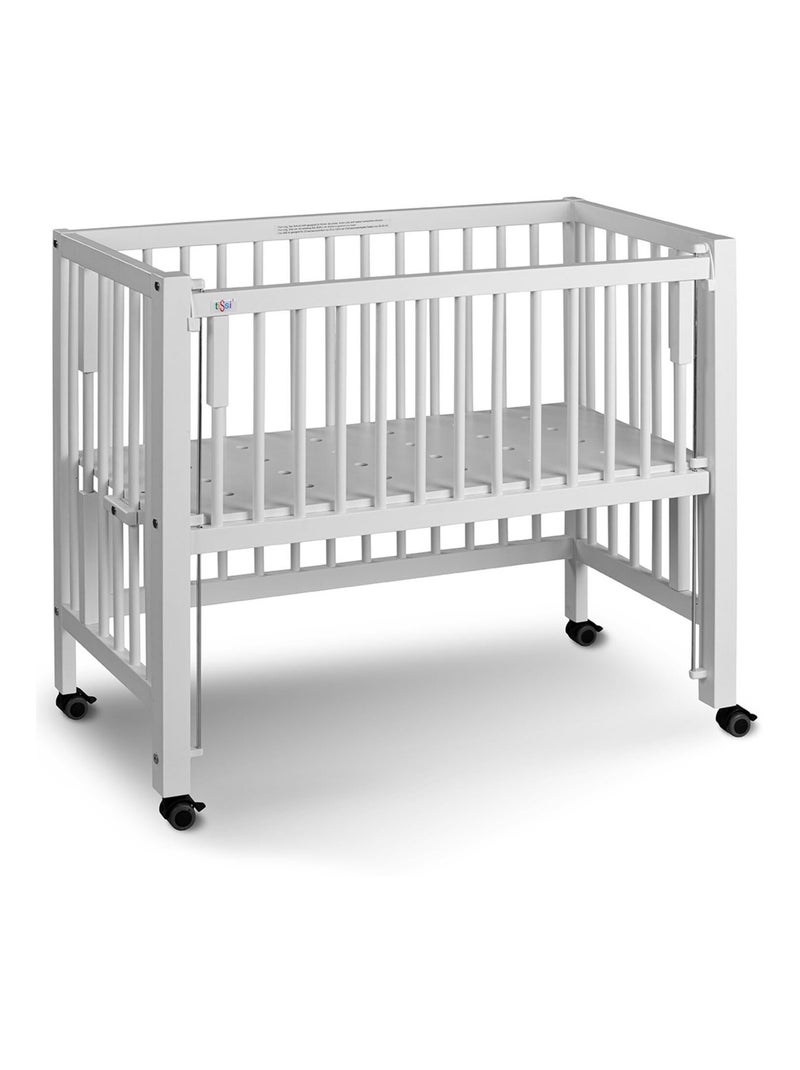 Lit berceau co-dodo à barrières coulissantes, Sophie Tissi - Blanc ...