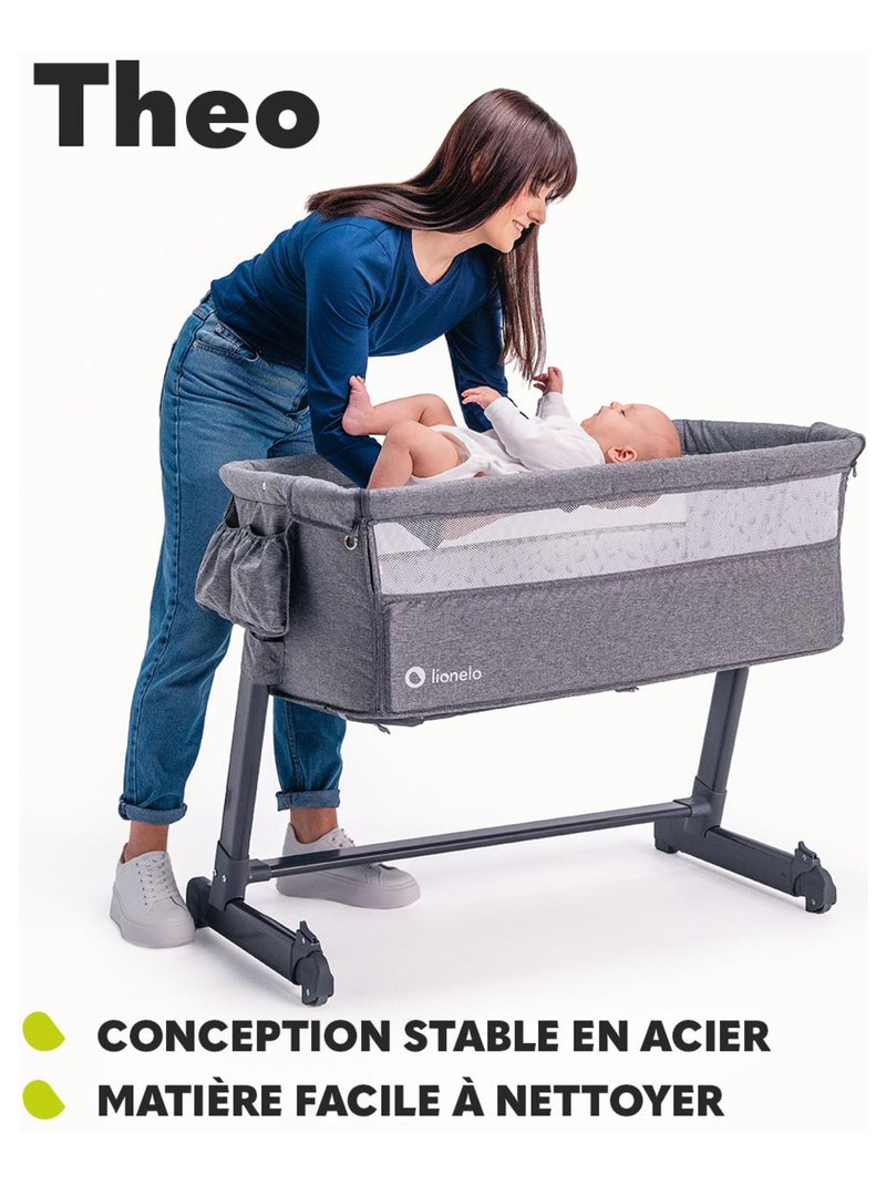 Lit cododo 2en1 LIONELO Théo - Matelas inclus - 0-9 kg - Hauteur et ...