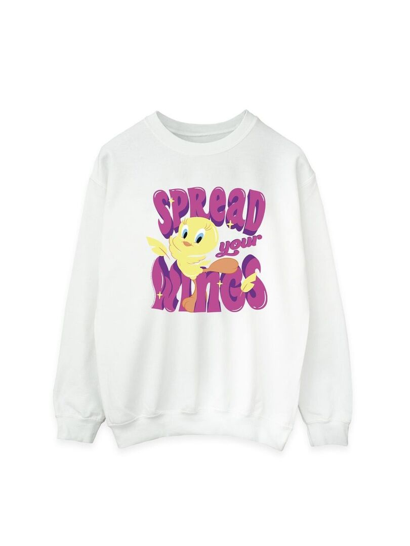 Looney Tunes - Sweat TWEEDAY SPREAD YOUR WINGS - Blanc - Kiabi - 44.99€