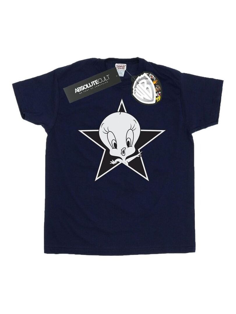 Looney Tunes - T-shirt TWEETY PIE MONO STAR - Bleu marine - Kiabi - 29.99€