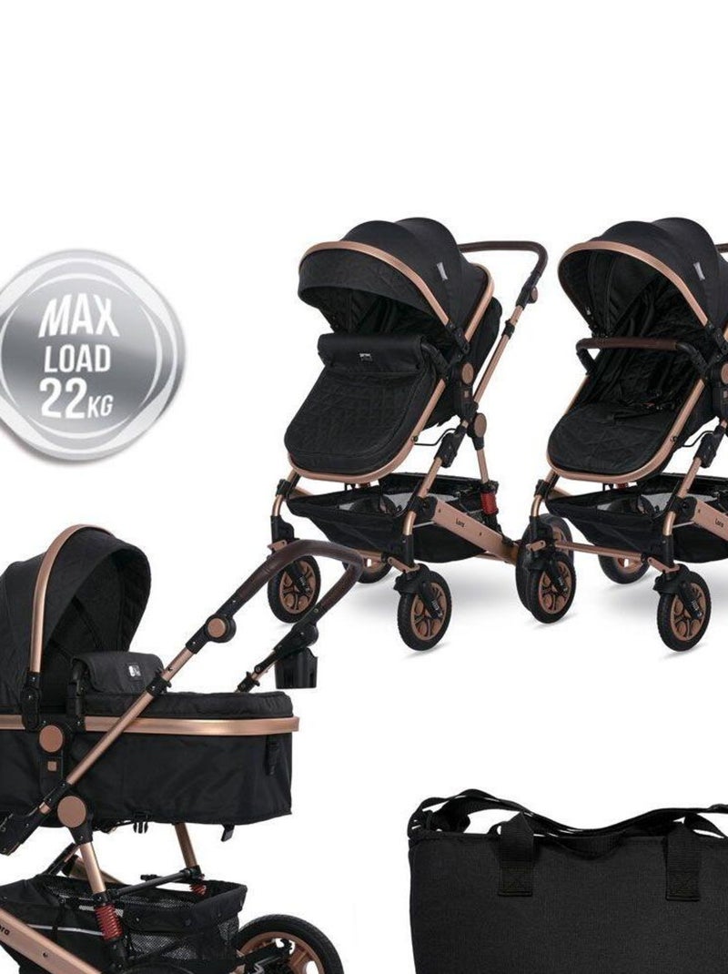 LORELLI - Poussette combinée trio 3 en 1 - siège auto 0m – nacelle – dès la naissance – jusqu’à ...