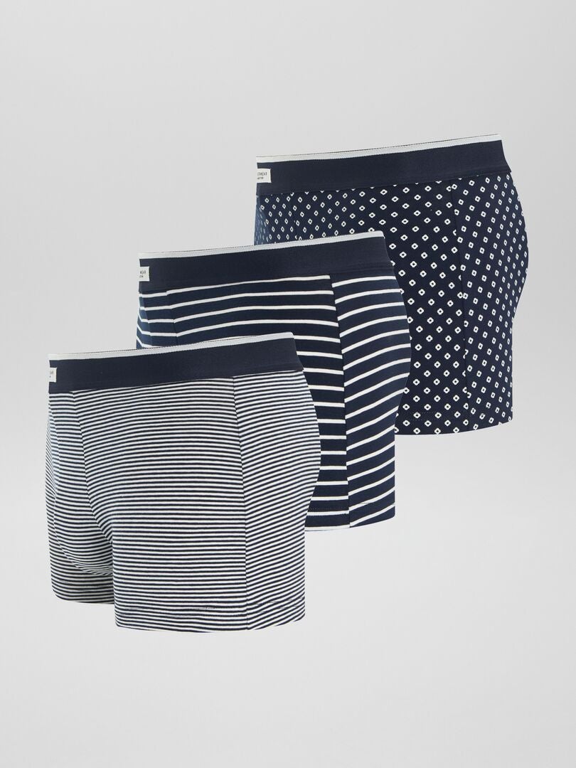 Lot 3 boxers stretch - Noir - Kiabi - 13.00€
