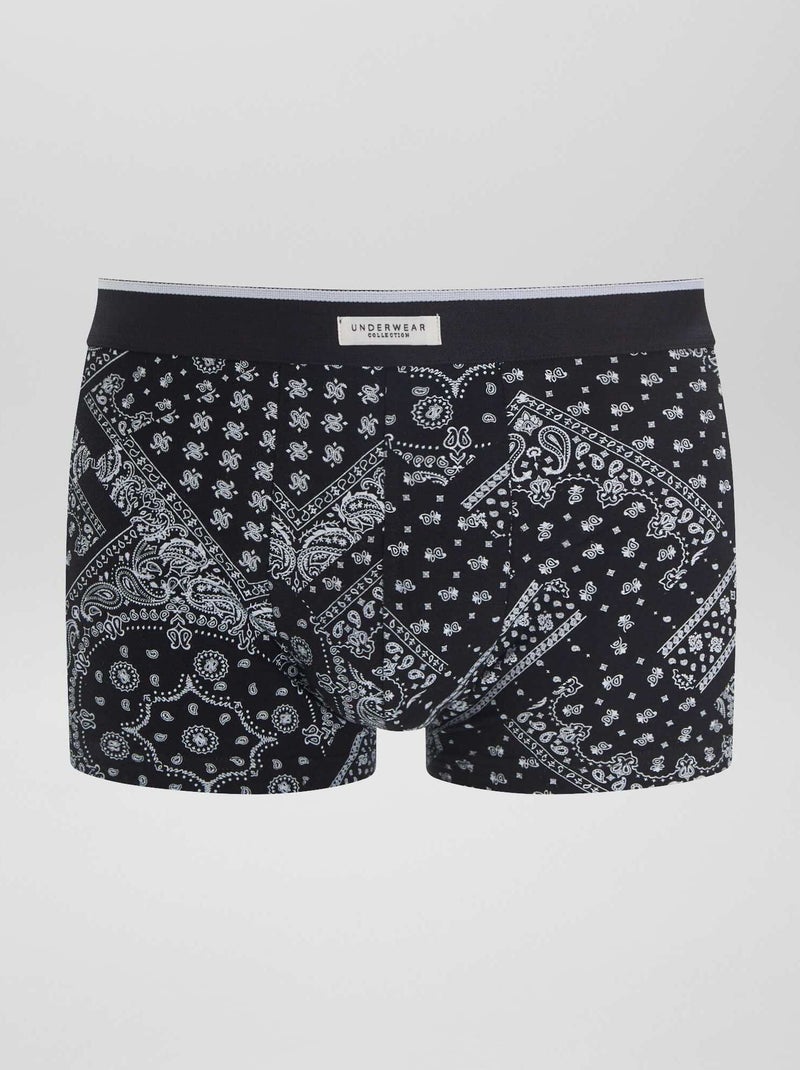 Lot 3 boxers stretch - Noir/gris - Homme - 3.90€ - Kiabi