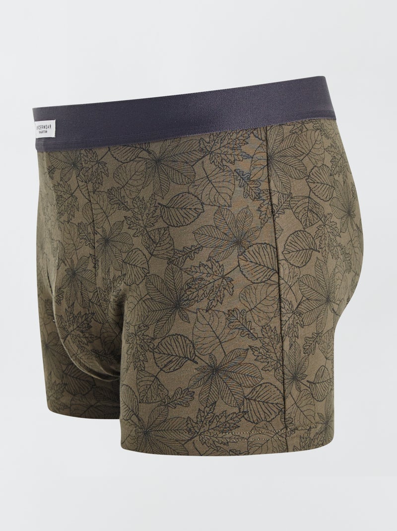Lot 3 boxers stretch - Vert/jaune - 4.80€ - Kiabi