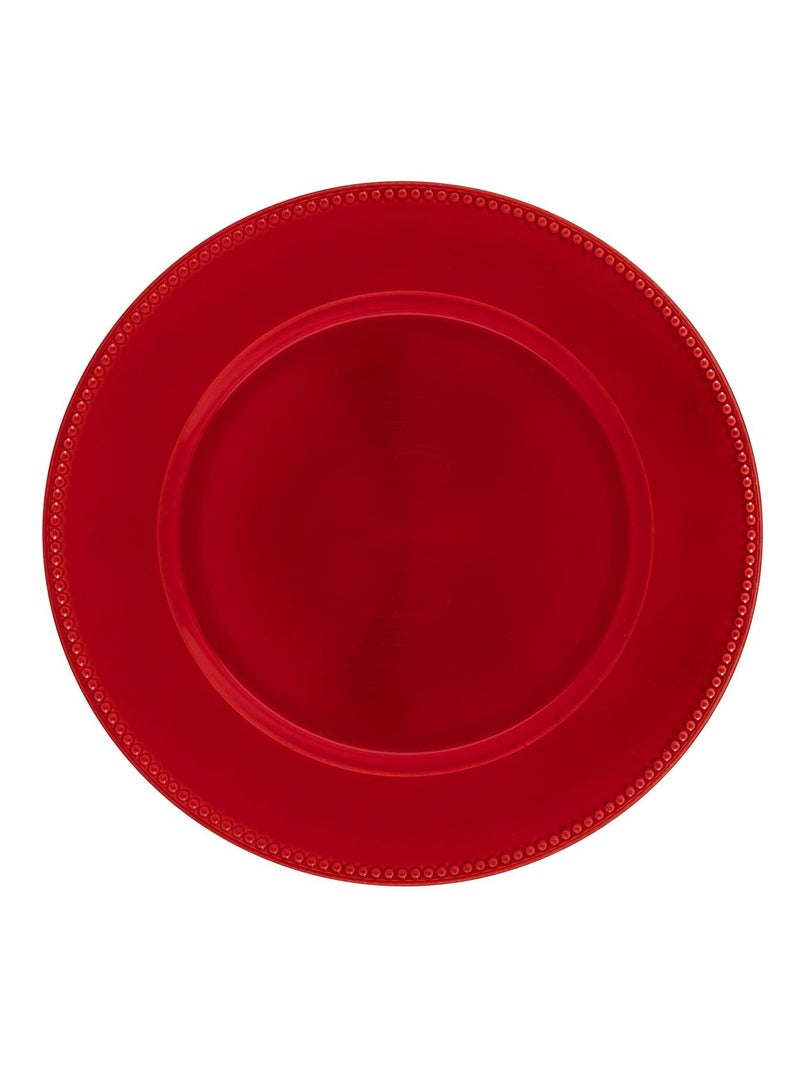 Lot de 12 assiettes de présentation CHAMONIX - Rouge - 0.00€ - Kiabi