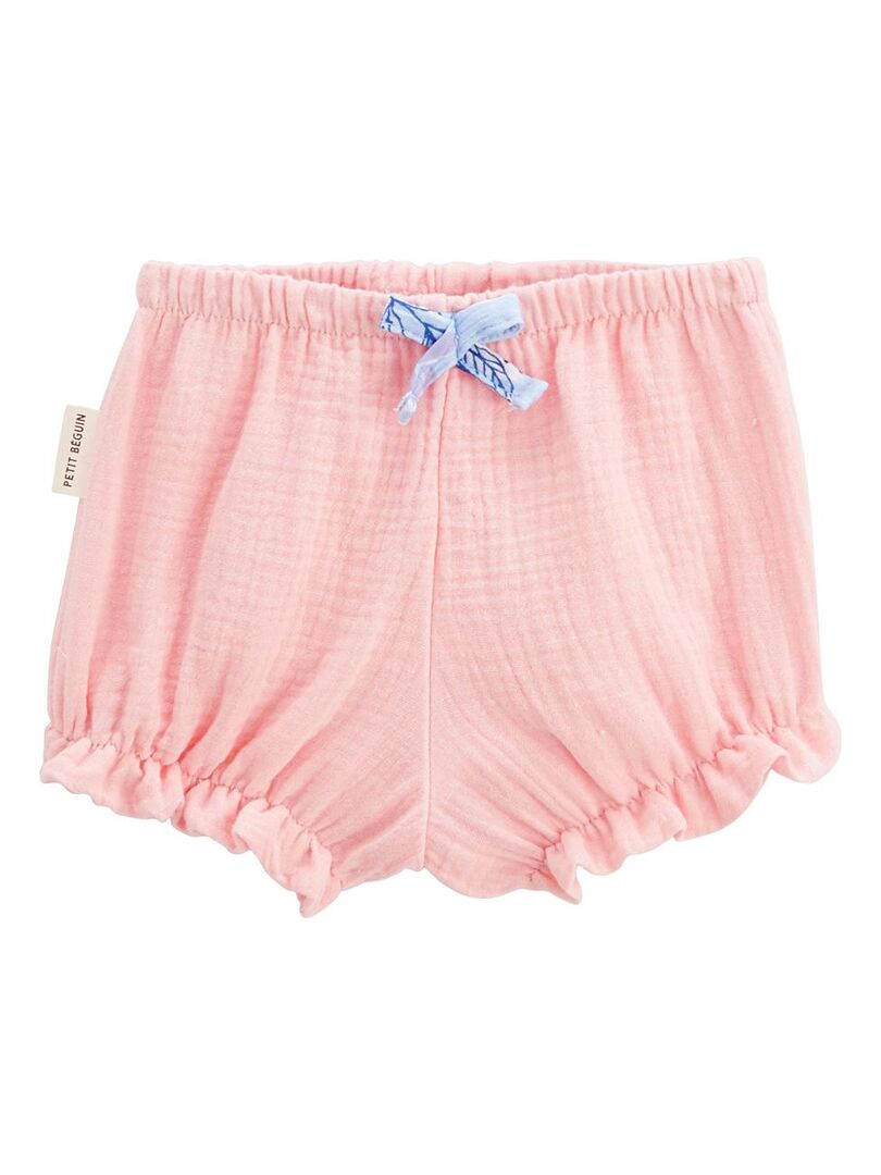 Lot de 2 bloomers bébé en gaze de coton Bella Chica - Bleu - Kiabi - 9.59€