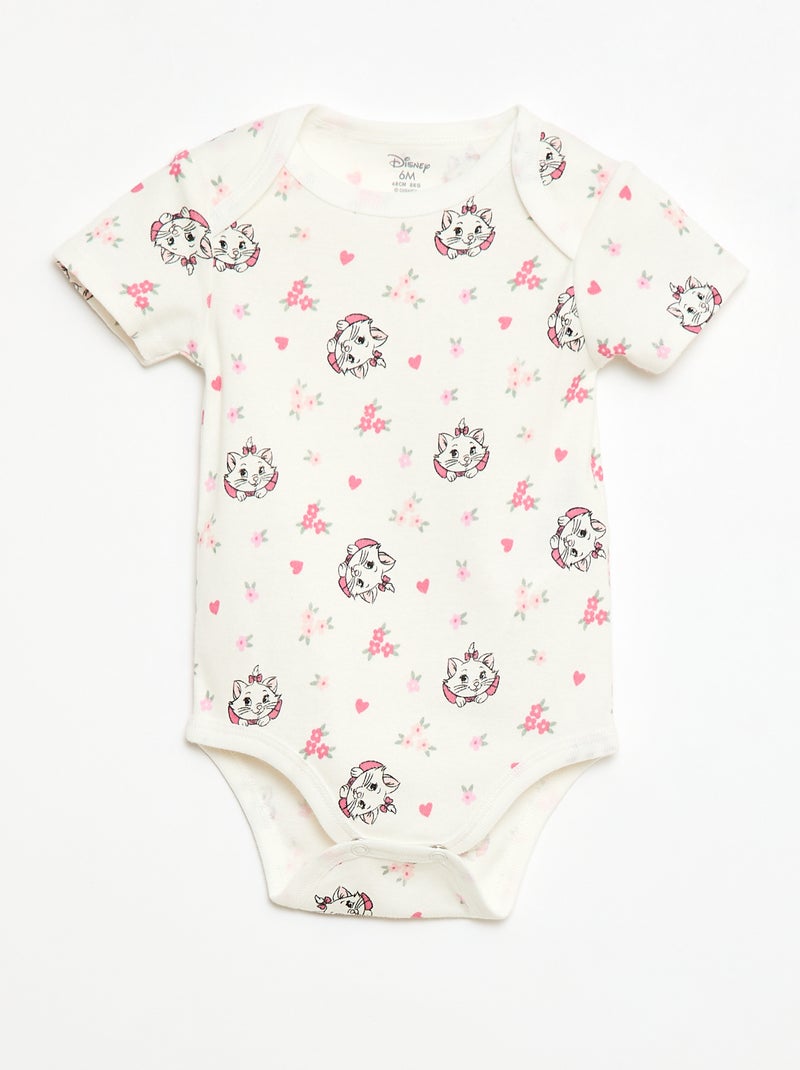 Lot de 2 bodies manches courtes 'Disney' 'Marie' - Rose - 10.00€ - Kiabi
