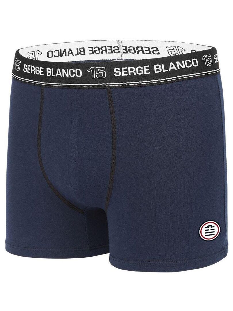 Lot de 2 Boxers homme avec surpiqûres Class Serge Blanco - Noir - Kiabi ...