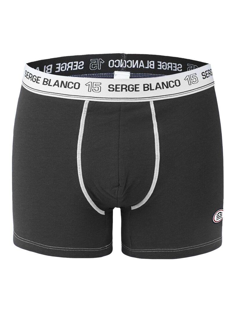 Lot de 2 Boxers homme avec surpiqûres Class Serge Blanco - Noir - Kiabi ...