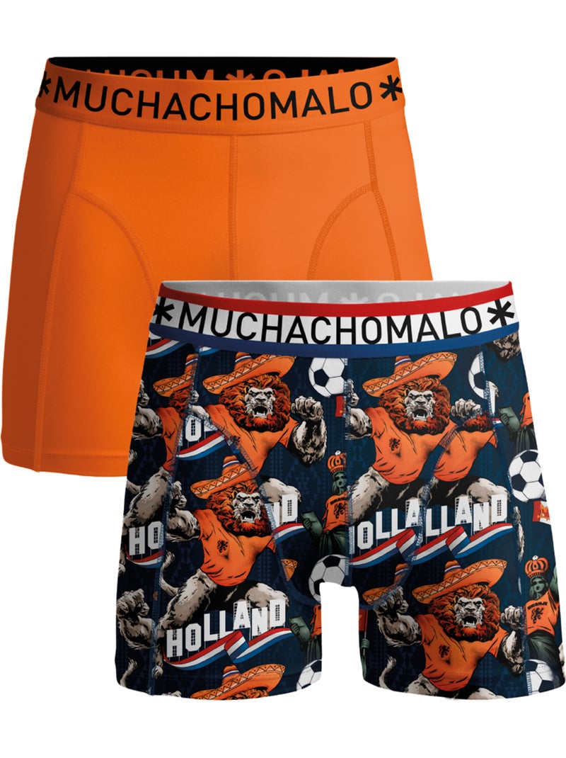 Lot de 2 boxers homme Muchachomalo - Noir Orange Noir - Homme - 34.95 ...