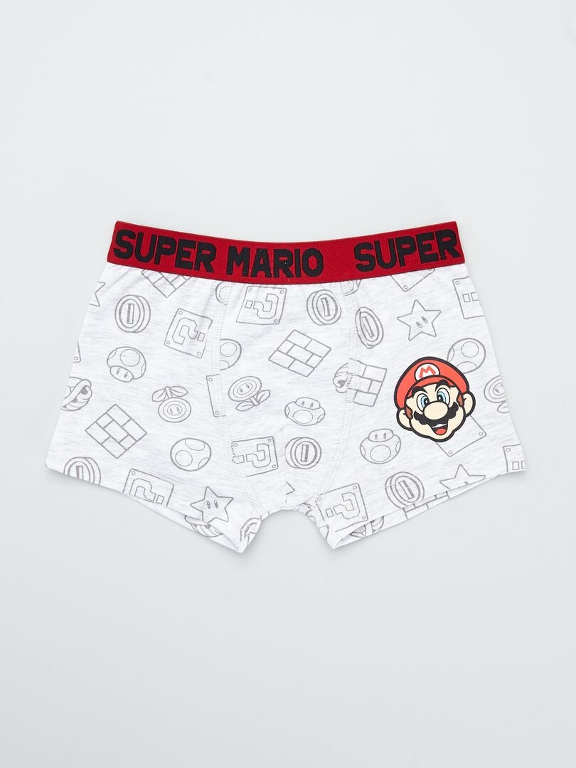 Lot de 2 boxers 'Super Mario' - Gris - Kiabi - 8.00€